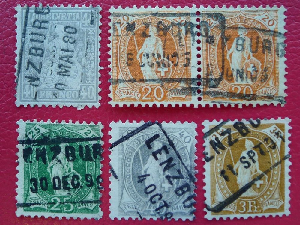 Stehende +Nr.42 +TRANSIT-STEMPEL: LENZBURG (AG) Kat: 400.-+ (Gebraucht) in Sursee für CHF 45 ...