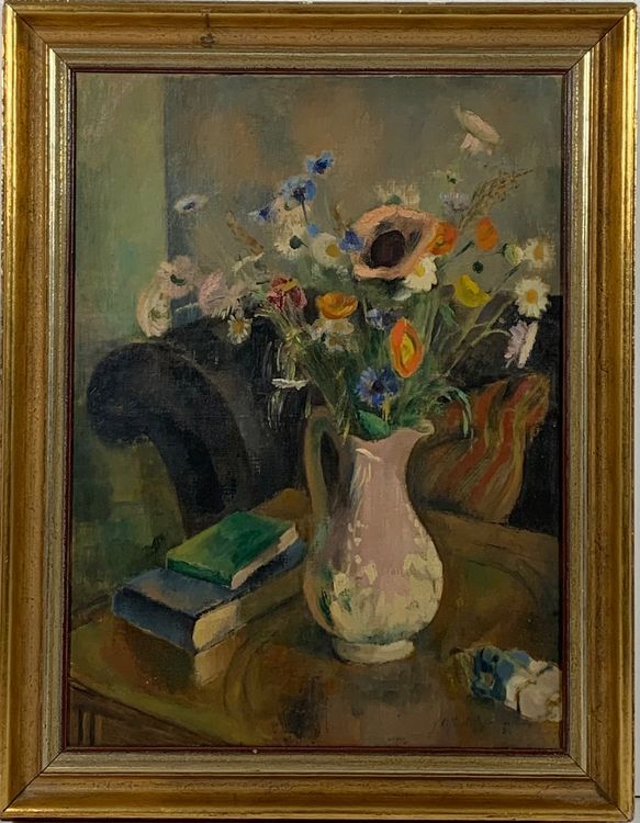 Antikes Stillleben Gemälde unleserlich Signiert | Kaufen auf Ricardo