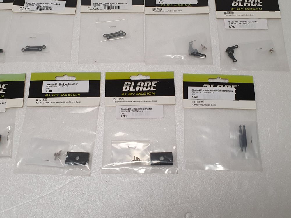 Heli Blade 400/450 Ersatzteile Mix 17-teilig (Neu und originalverpackt ...