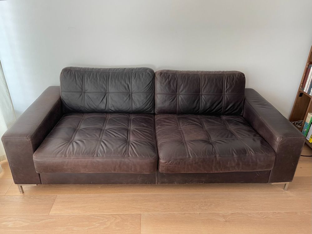 Sofa Lazio SO25 – Stilvolles Ledersofa in Dunkelbraun (Gebraucht) in Zürich für CHF 470 – nur ...