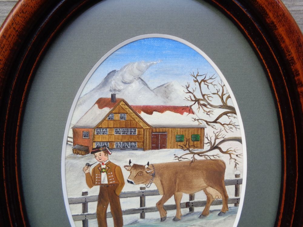 APPENZELLER BILD WINTER SIGNIERT BAUERNMALEREI NAIVE MALEREI (Gebraucht) in Henggart für CHF 65 ...