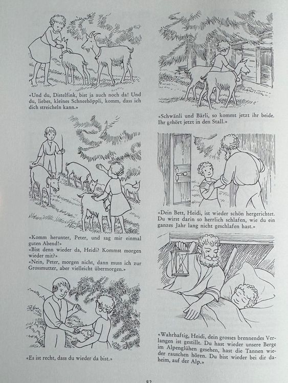 Heidi - Buch malen - Zeichnungen von Hans Witzig - Vintage (Neu (gemäss ...