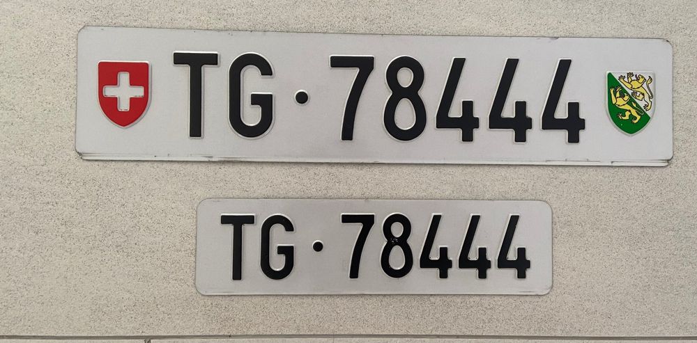 Auto Kennzeichen / Kontrollschild / Nummernschild TG 78444 (Gebraucht ...