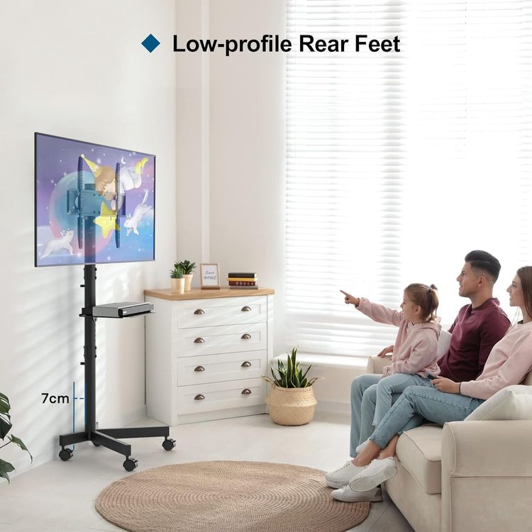 TV Ständer mit Rollen 23-60 Zoll Fernseher mit Laptopablage (Neu und ...