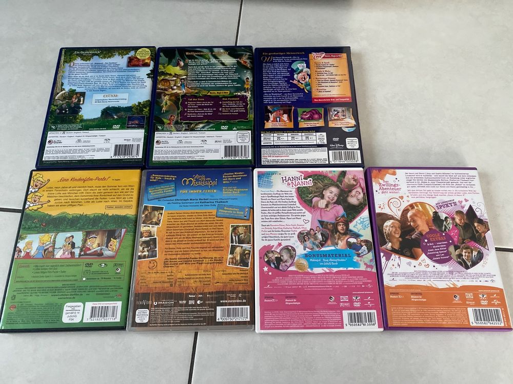 7 Kinderfilme auf DVD (FSK ab 0 freigegeben) (Neu (gemäss Beschreibung ...