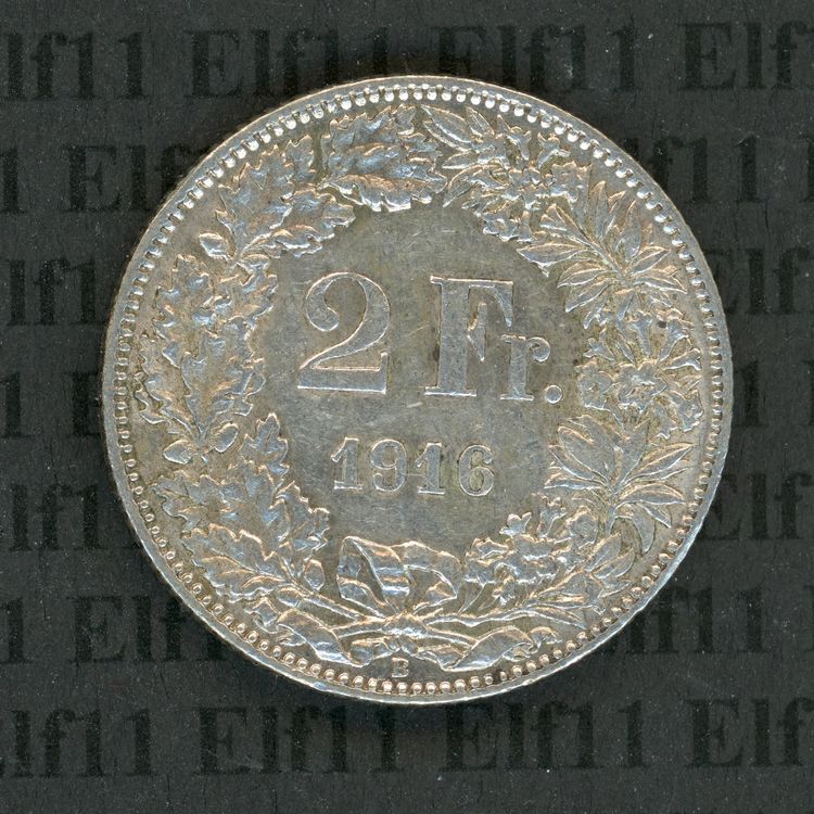 CHF___2.00 1916 vz 2 Franken (Gebraucht) in Widnau für CHF 85 – mit Lieferung auf Ricardo kaufen