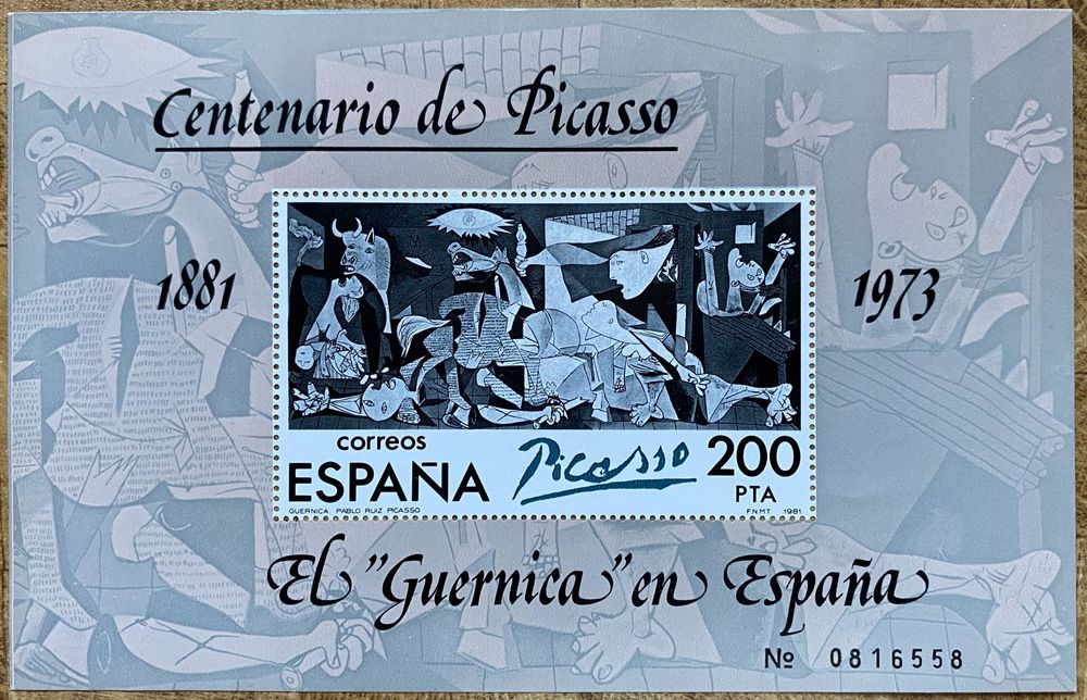 Picasso, Guernica + timbre numéroté et carte. Envoi gratuit (Neu ...