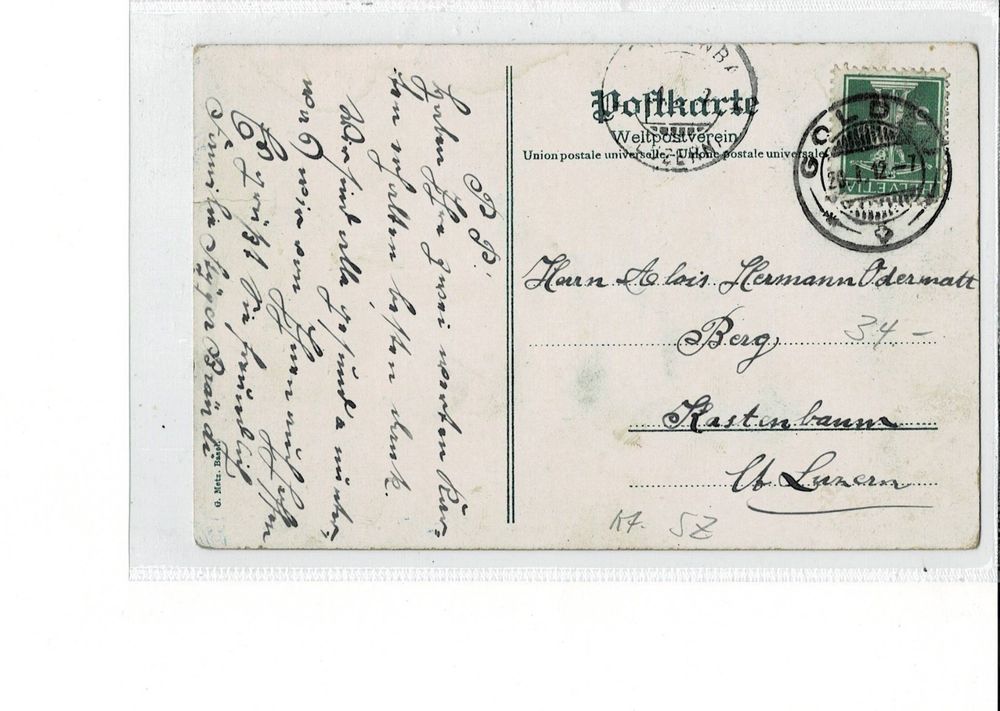 Steinerberg Mit Villa Aufdermauer Und Gasthof Rössli Sz 1912 Kaufen