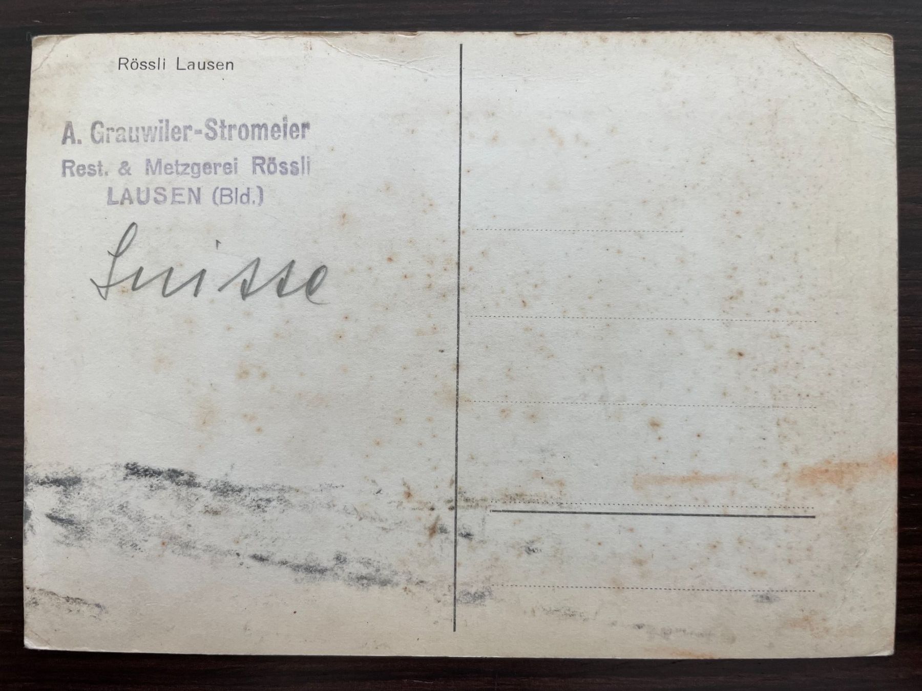 LAUSEN BL Restaurant & Metzgerei Rössli, belebt (Gebraucht) in Wald ZH für CHF 9 – mit Lieferung ...