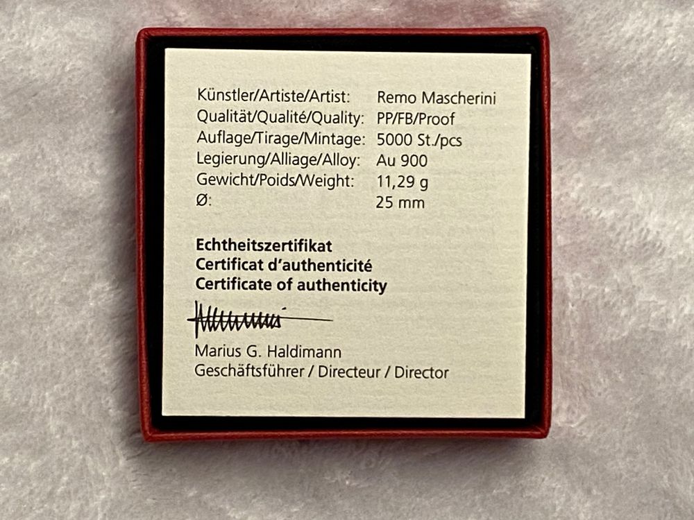 ⭐️ 100 Jahre - Vreneli - Gedenkmünze (Neu und originalverpackt) in Weinfelden für CHF 2975 – mit ...