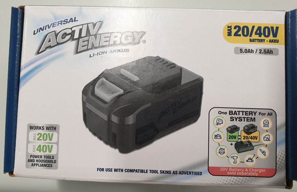 Akku 20/40V, 5Ah/2.5Ah Activ Energy Fabrikneu in OVP (Neu und ...