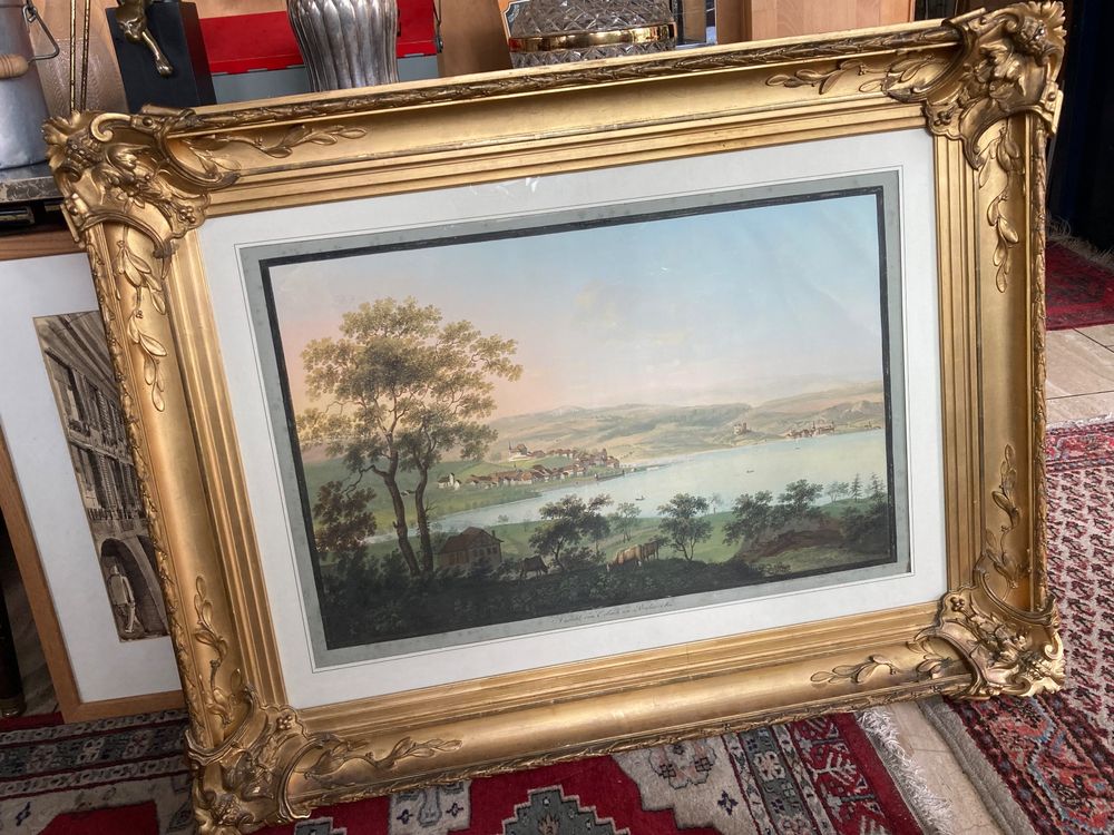 BLEULER Johann Heinrich Erlach mit Bielersee signiert (Gebraucht) in Bern für CHF 1200 – nur ...