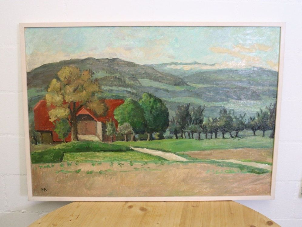 Max Burgmeier 1881-1962, grosses Gemälde, Öl auf Platte | Kaufen auf Ricardo