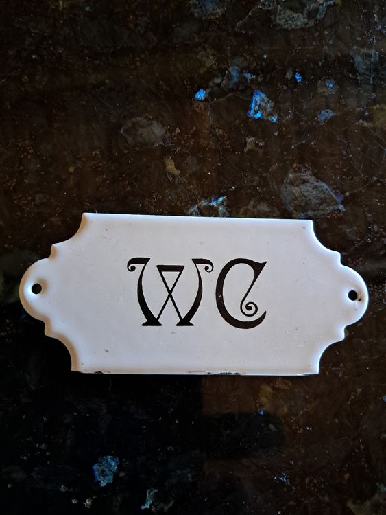 Retro WC Schild aus Emaille, Vintage Look, Top Zustand! (Gebraucht) in ...
