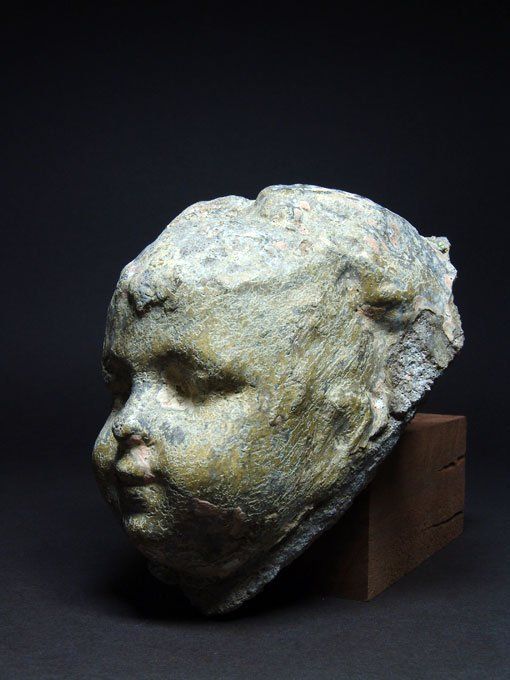 Kopf eines Puttos, Steinguss antik - vor 1900 | Acheter sur Ricardo