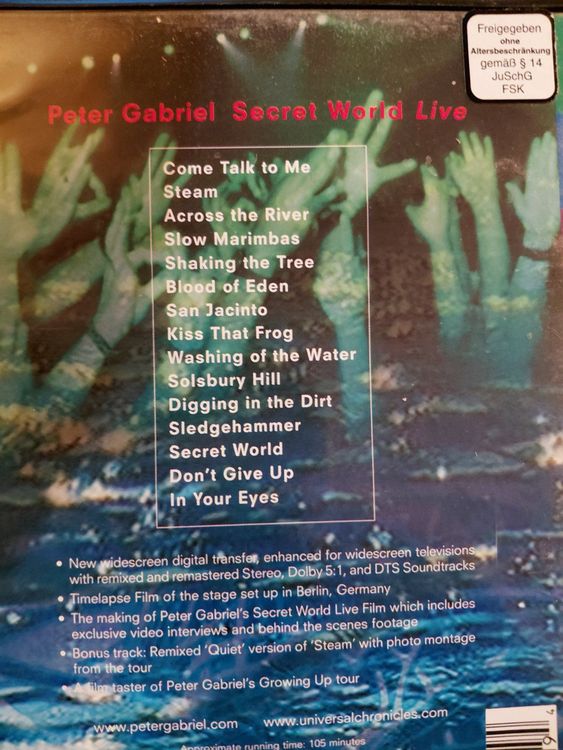 Peter Gabriel - Secret World Live (Gebraucht) in Bürchen für CHF 8 ...