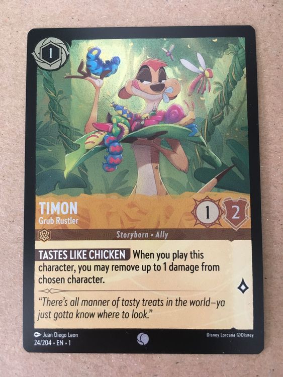 Disney Lorcana 24/204 Timon - Grub Rustler -EN- (Foil) (Neu (gemäss ...