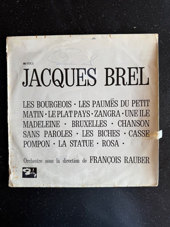 Jacques Brel - vinyle original 1962 avec deux autographes (Gebraucht ...