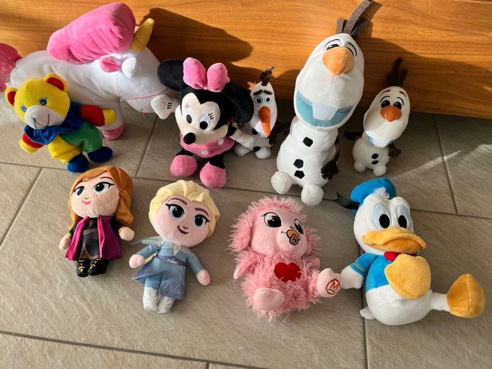 Disney Plüschtiere, Donald, Elsa, Olaf, Mickey,… | Acheter sur Ricardo