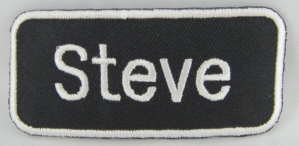 STEVE - Namensschild - Aufnäher - Aufbügler - 8x4cm | Kaufen auf Ricardo