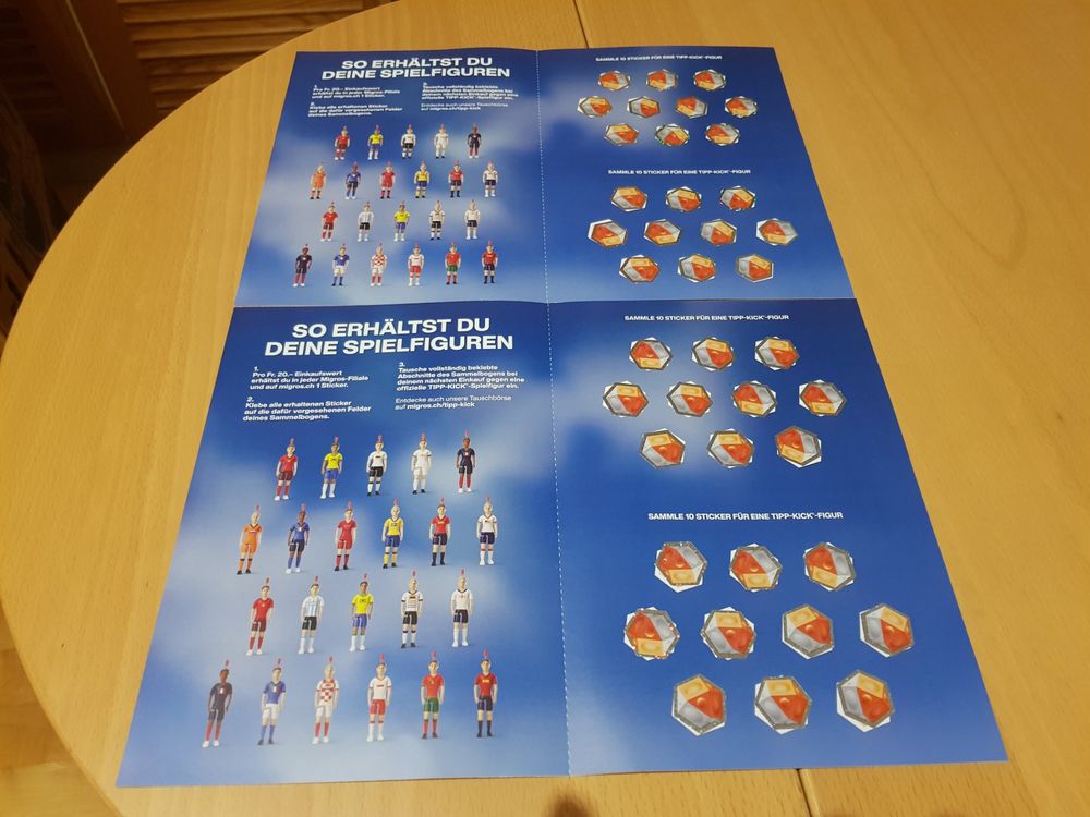 Migros Tipp Kick Mania 2 volle Karten / 40 Sticker (Neu (gemäss Beschreibung)) in St ...