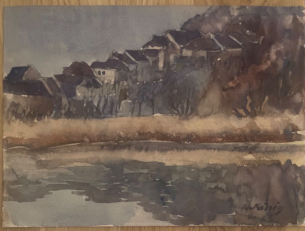 W.König Antike Landschafts Aquarell | Kaufen auf Ricardo
