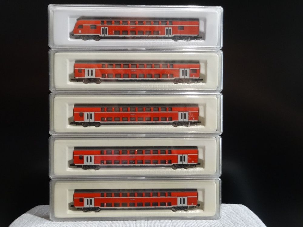 Märklin 87291, 87292, 87293, 5 Wagen, DB, Doppelstockwagen (Neu (gemäss ...