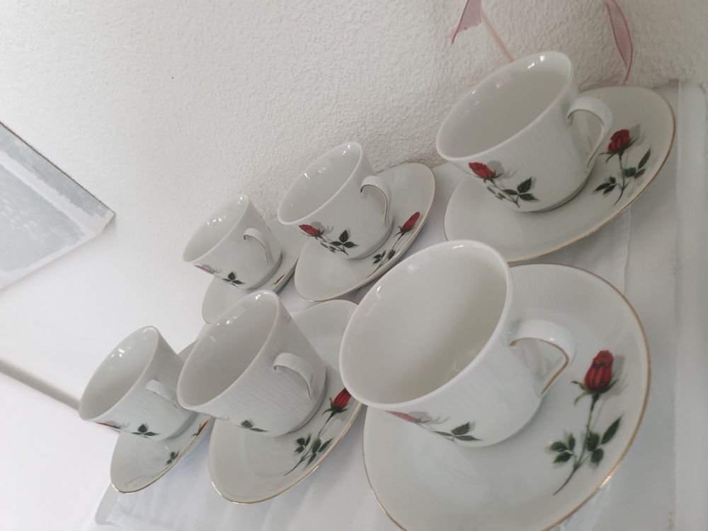 Kaffeetassen Kaffeeservice Mitterteich Bavaria Rosen (Gebraucht) in Gossau ZH für CHF 39 – mit ...