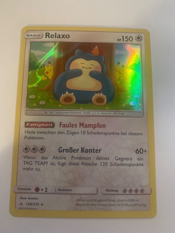 Pokemonkarte Relaxo holo (Neu (gemäss Beschreibung)) in Neuhausen für ...