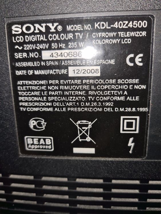 Sony Bravia KDL-40Z4500 | Kaufen auf Ricardo