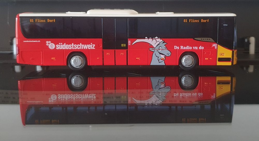 AWM PTT PostAuto Bus Setra S 415 UL GF "Flims Dorf" 1:87 (Neu (gemäss ...