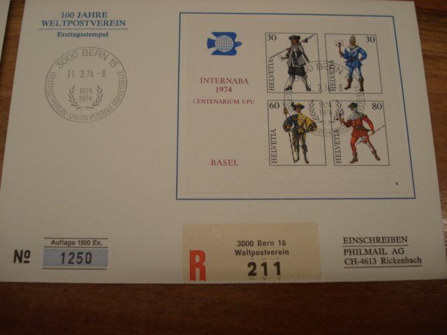 Set Block Internaba 1974, 4 Belege, Sonder-Stempel | Kaufen auf Ricardo