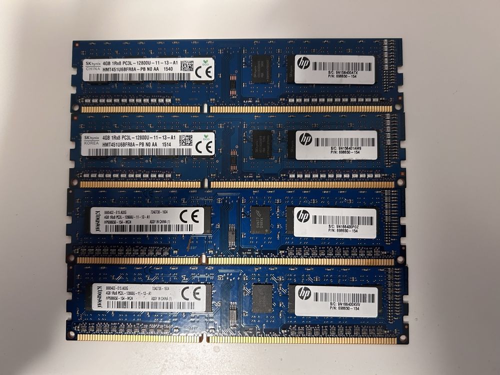 4x 4GB HP DDR3 Ram (Gebraucht) in Rupperswil für CHF 16 – mit Lieferung ...
