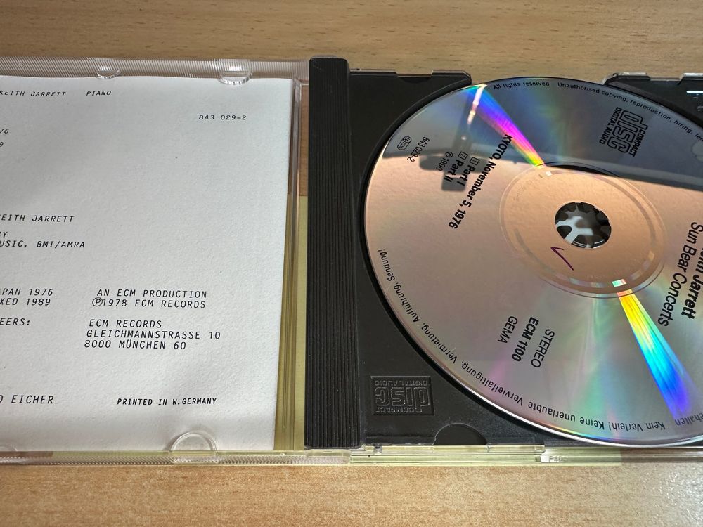 Z4 Keith Jarrett – Sun Bear Concerts - Piano Solo - Kyoto (Gebraucht ...