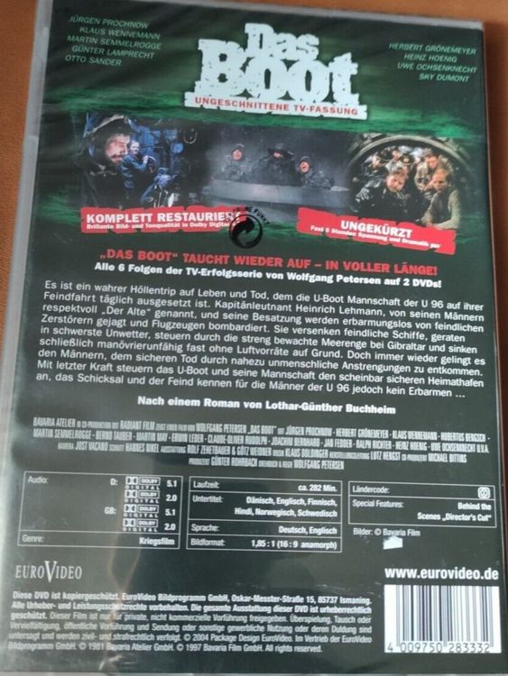 Das Boot (Uncut - Digital Remastered) > 2 DVD's