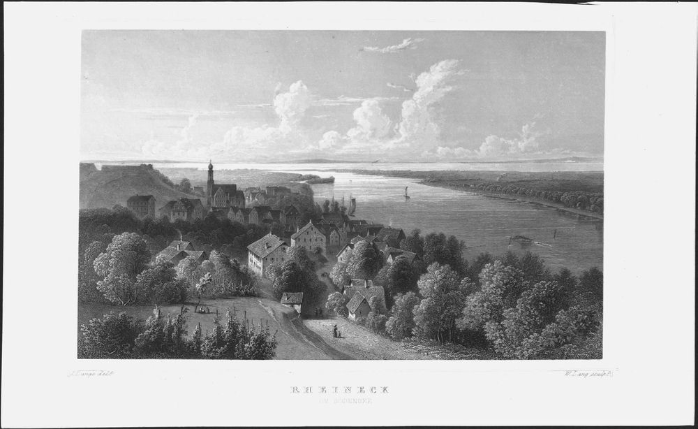 Rheineck Stahlstich von Lange | Kaufen auf Ricardo