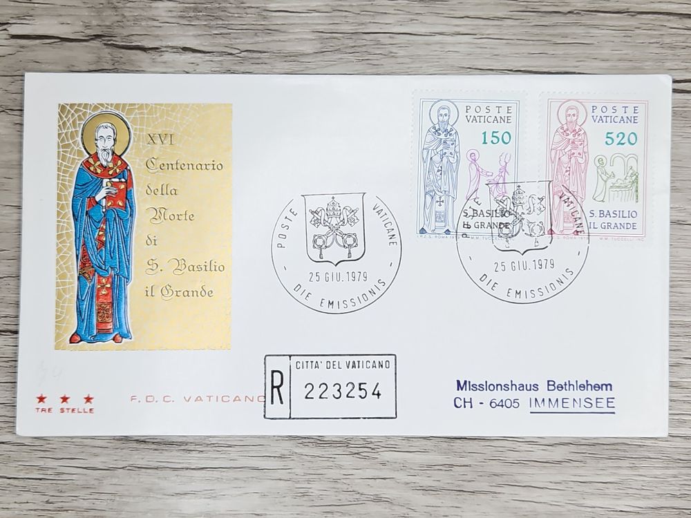 CL05 Enveloppe + Timbre Poste Vaticane 1979 (Gebraucht) in Cousset für CHF 0.85 – mit Lieferung ...