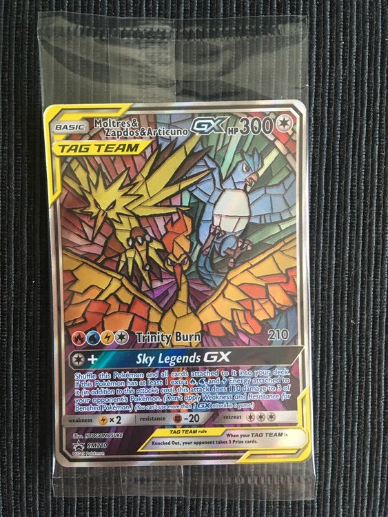 Pokemon Hidden Fates Articuno Zapdos Moltres GX Promo (Neu und ...