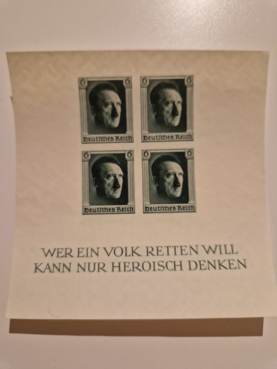 Deutsches Reich Adolf Hitler Block 8 Briefmarke (Gebraucht) in St ...