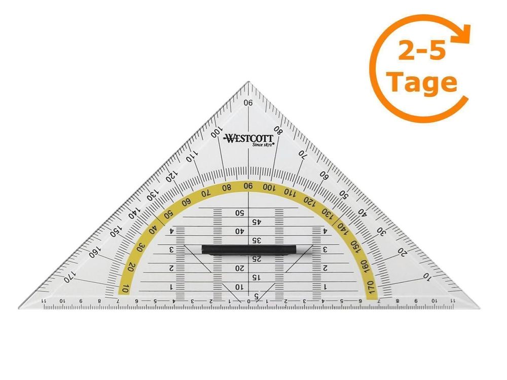 Geodreieck, Gross, mit Griff, 220 mm (Neu und originalverpackt) in St ...