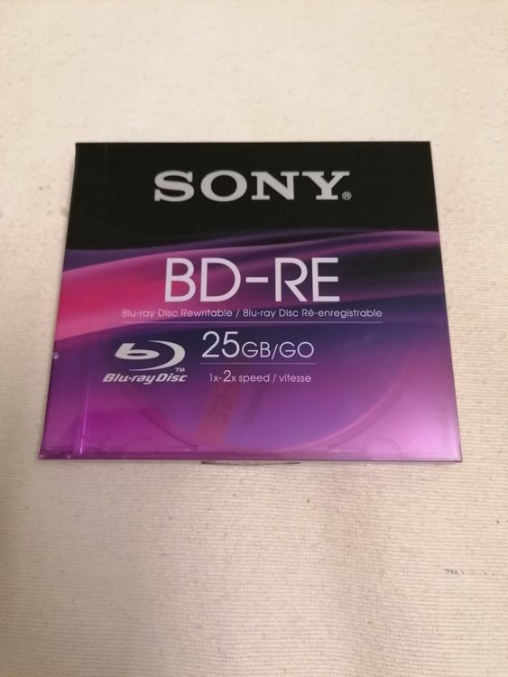 SONY BD-RE Blu-ray Disk rewritable 25GB (Neu und originalverpackt) in ...