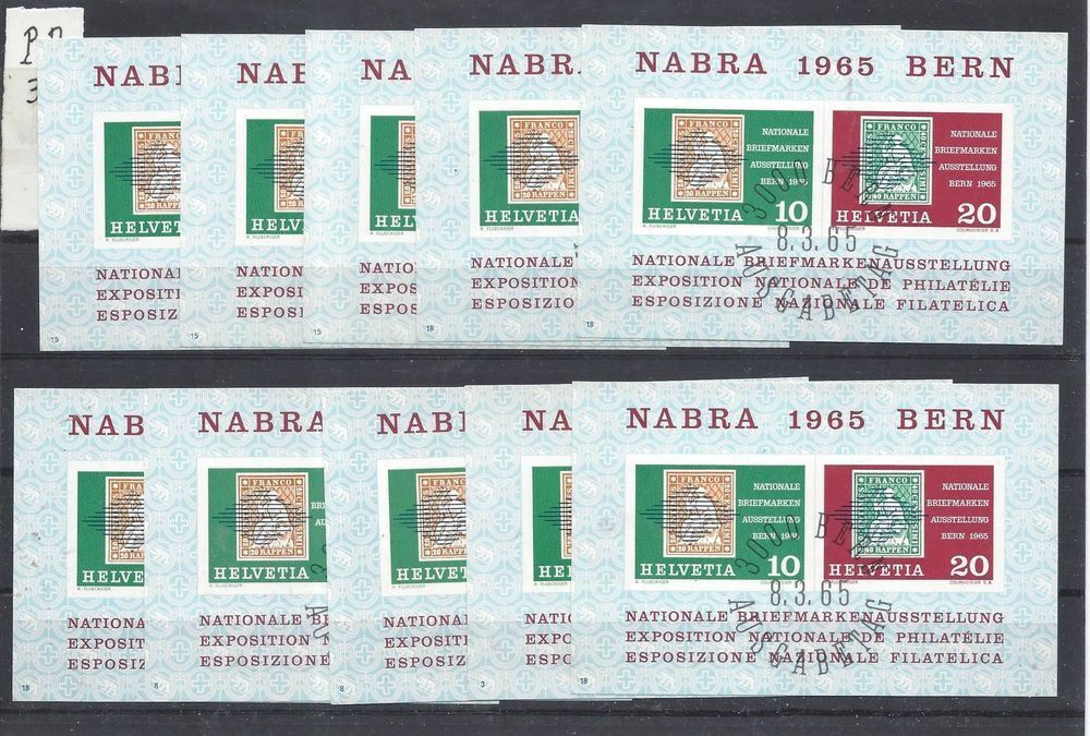 NABRA 1965 BERN - 10 Blocks gest. (Gebraucht) in Les Valettes für CHF 0 ...
