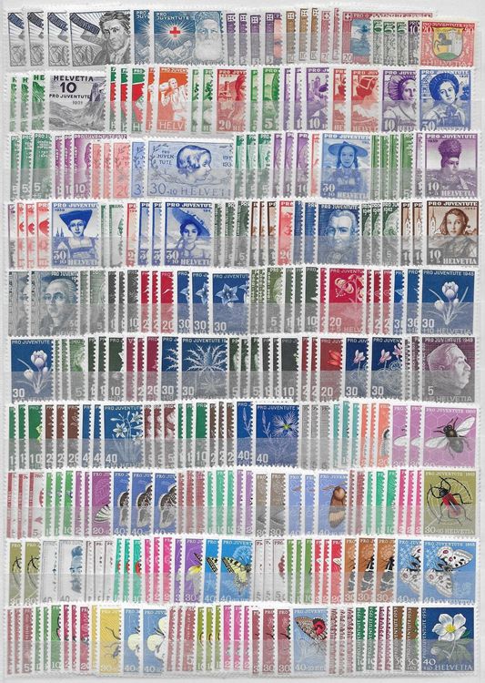 Konvolut ab 1927 PRO JUVENTUTE ** Hoher KAT selten ab 1.- | Kaufen auf Ricardo