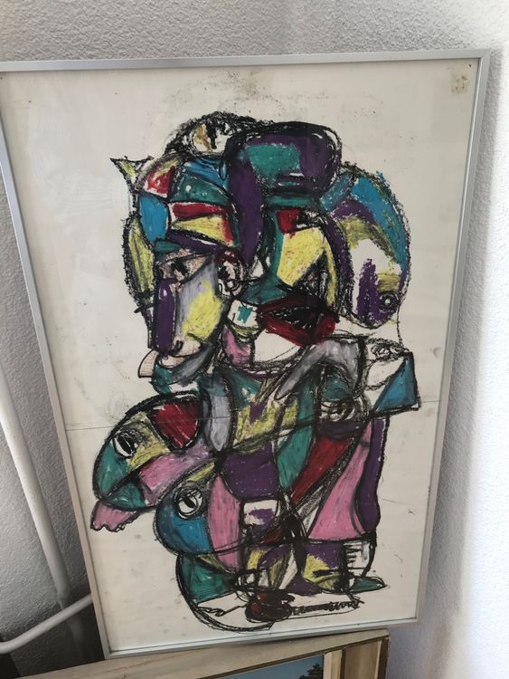 Spannendes Abstrakt unleserlich signiert 1982 (Gebraucht) in Bad Ragaz für CHF 9 – nur Abholung ...