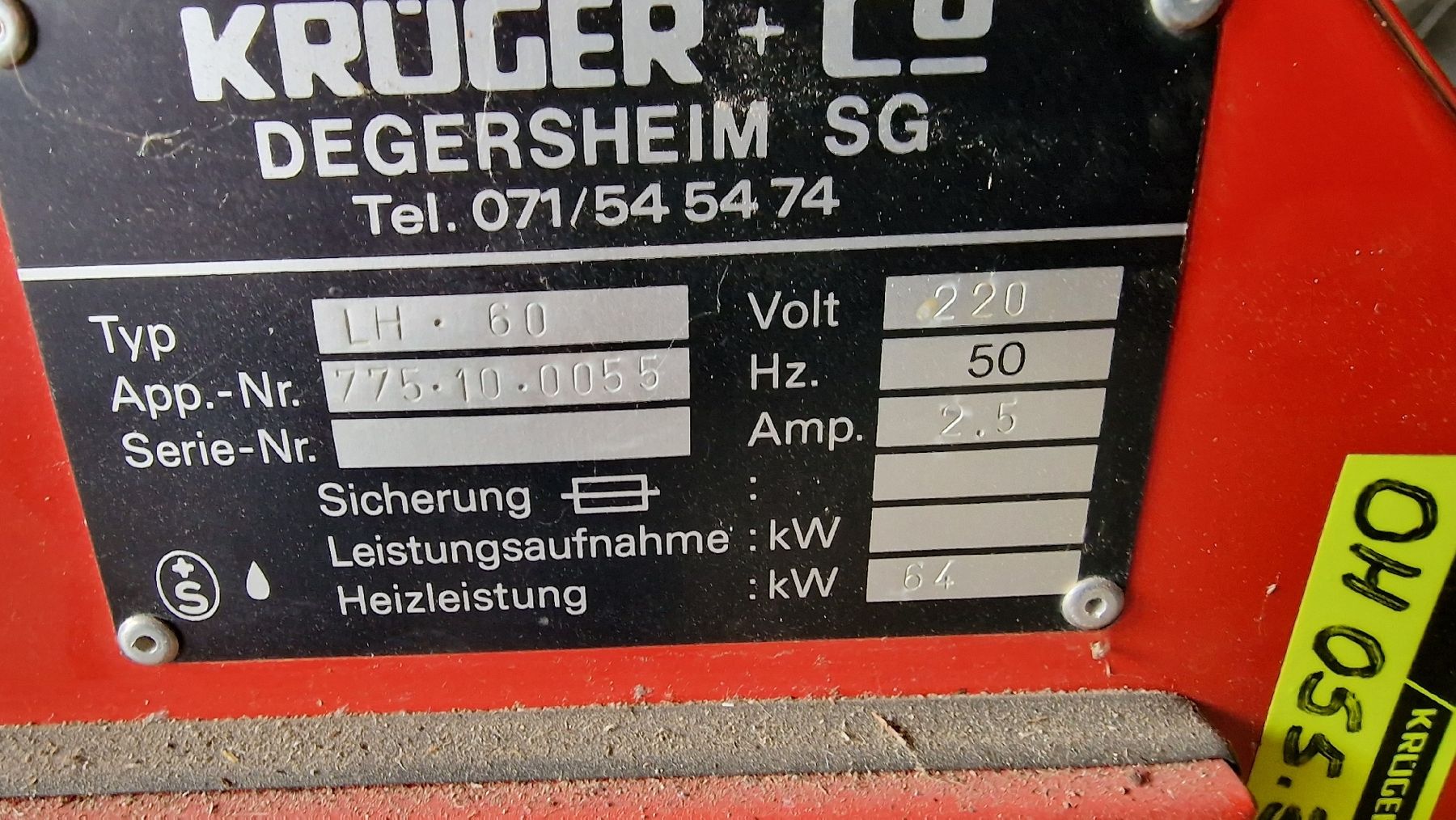 Kruger LH-60 Ölheizer - Warmlufterzeuger für Werkstatt (Gebraucht) in ...