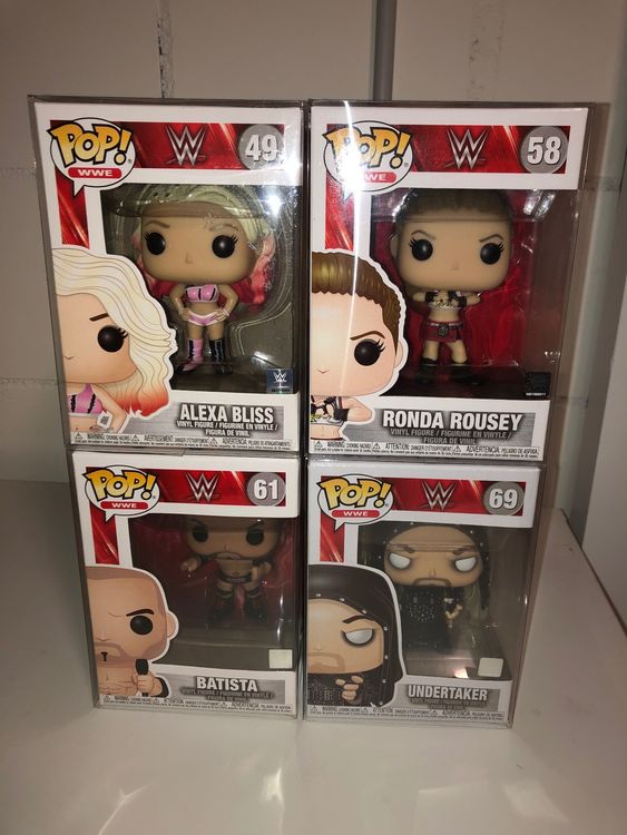 Funko Pop Alexa Bliss, Ronda Rousey, Batista und Undertaker (Neu und ...
