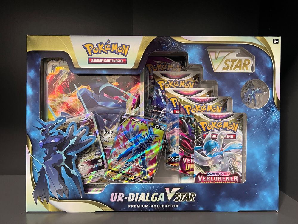 Pokémon TCG VSTAR Oktober Premium Kollektion Ur-Dialga-VSTAR (Neu und ...