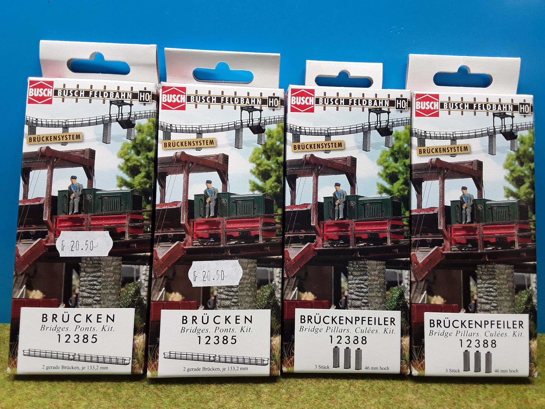 4 x Busch Feldbahn _ Brücken und Pfeiler _ NEU _ Spur H0f (Neu (gemäss ...
