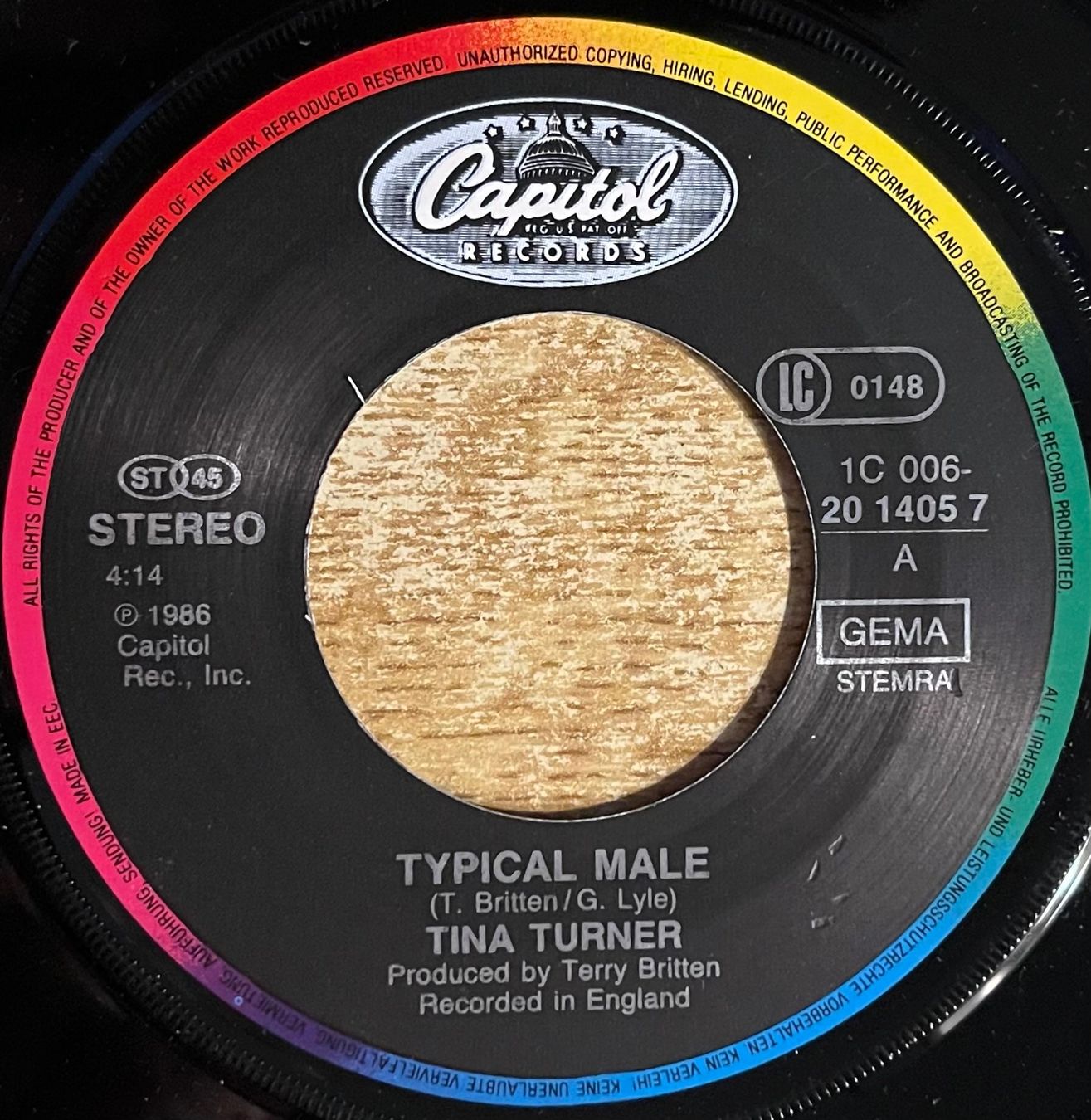 TINA TURNER - TYPICAL MALE (D'occasion) à Bussigny pour CHF 4 – avec ...