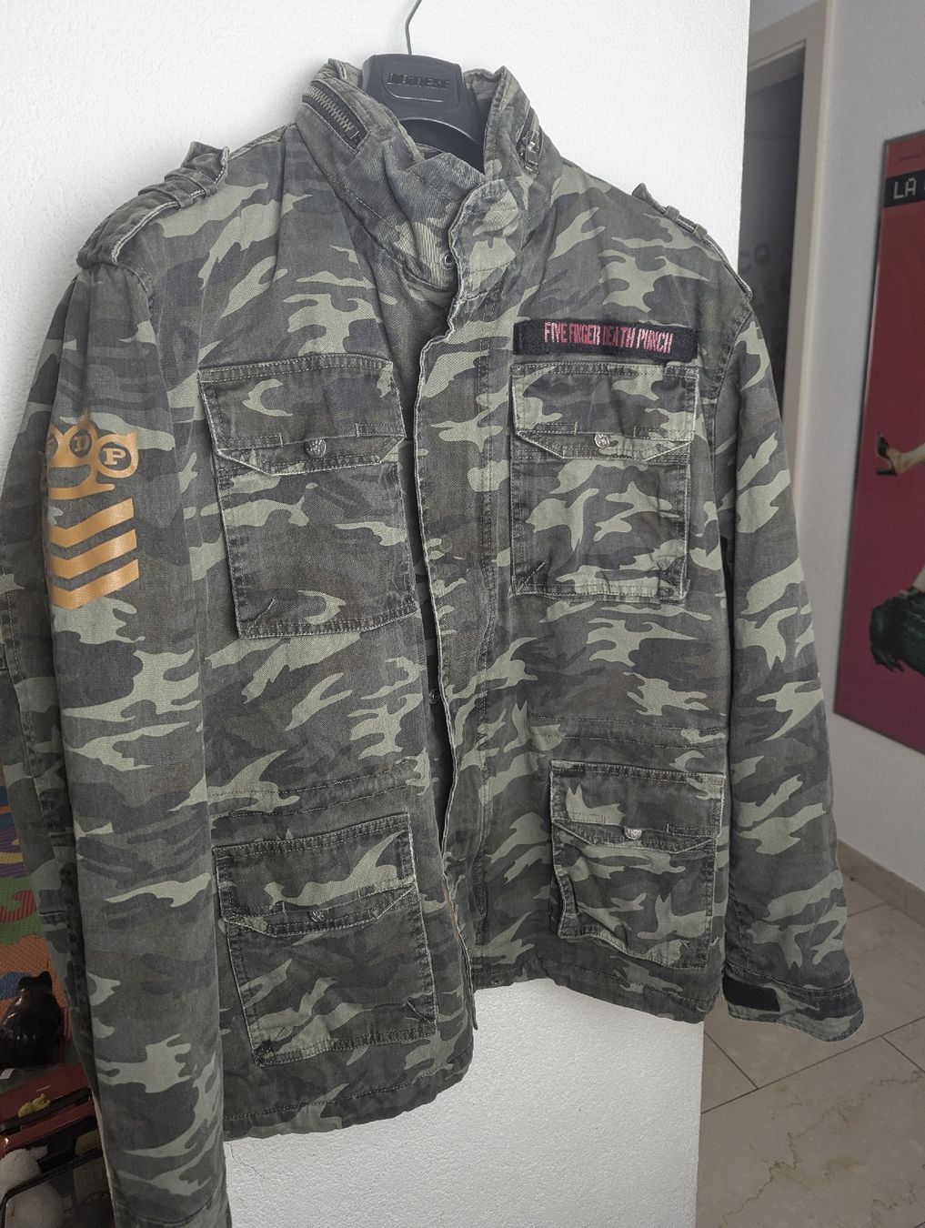 RARE Five Finger Death Punch Camo Sherpa Lined Jacket XXL (Gebraucht ...